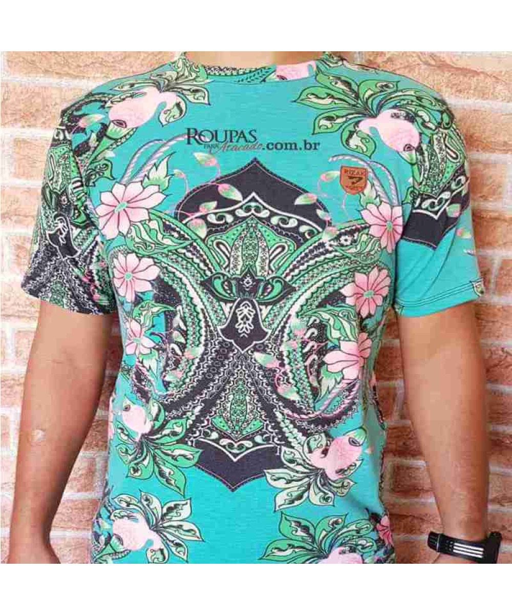 Camisa Masculina Estampada Floral atacado