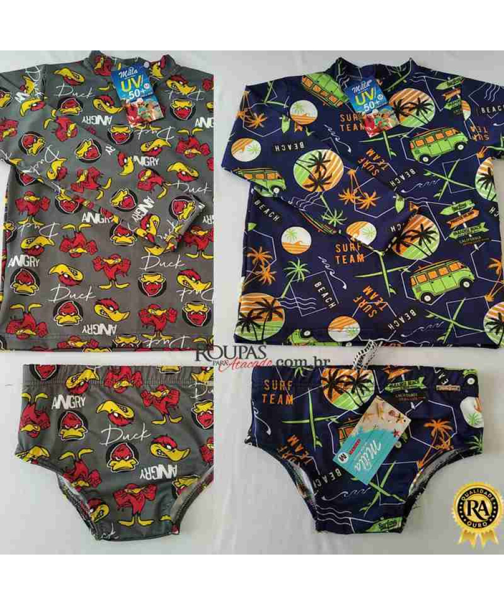 kit sunga e camisa uv infantil | Direto Da Fabrica